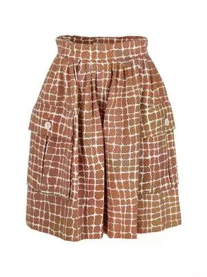 Valentino Garavani Giraffe-print Cargo Skirt