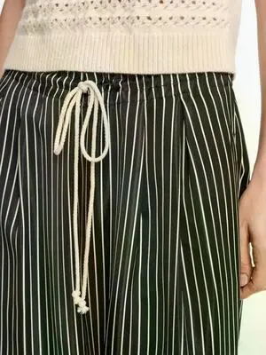 Maria Mcmanus Pinstriped Drawstring-waist Trousers