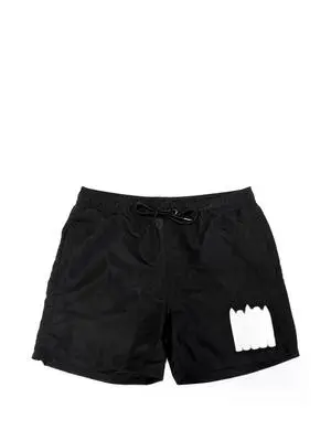 MELT Drawstring-waist Swim Shorts - Black