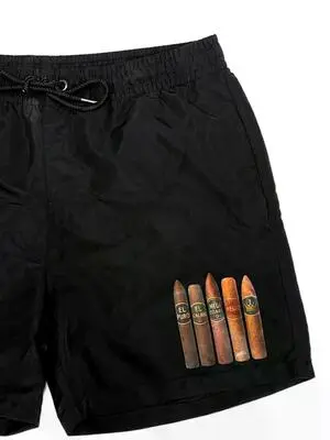 MELT Drawstring-waist Swim Shorts - Black