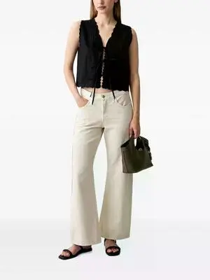 HOSS INTROPIA Embroidered Scallop-edge Vest