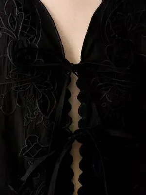 HOSS INTROPIA Embroidered Scallop-edge Vest