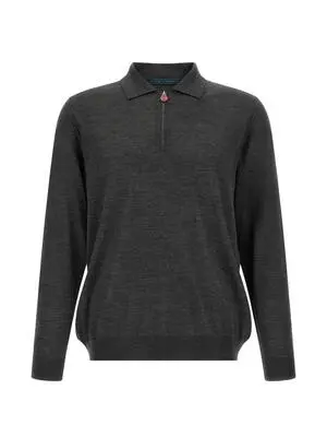 Kiton Half-zip Wool Polo Shirt