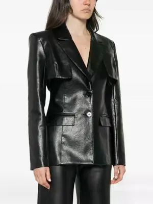 Patrizia Pepe Cut-out Coated Blazer