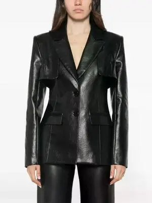 Patrizia Pepe Cut-out Coated Blazer