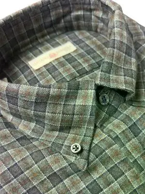 Luciano Barbera Plaid Flannel Shirt - Grey