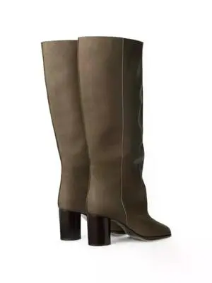 LEMAIRE Crease Sleeve Boots In Soft Glossy Leather