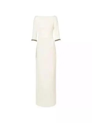 Safiyaa Crystal-embellished Maxi Dress - White