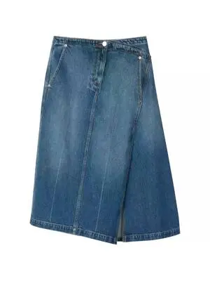 3.1 Phillip Lim Asymmetrical-hem Denim Midi Skirt - Blue