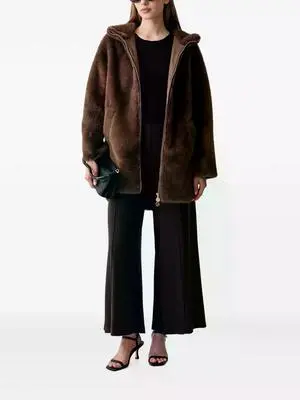 Joseph Ribkoff Hooded Faux Fur Jacket