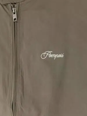 POMPEII High-neck Logo-embroidered Jacket - Green