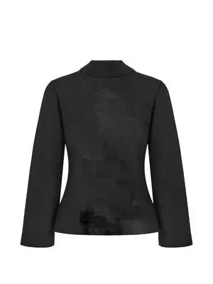 Saint Laurent Wool Polo Cardigan With Cassandre Medallion Buttons - Black
