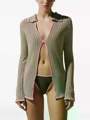 BAOBAB Federica Ribbed-knit V-neck Sweater