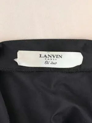 LANVIN 2007 Pleated V-neck Mini Dress