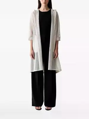 Joseph Ribkoff Mesh-panelled Hooded Jacket - White