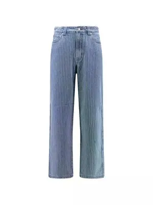 POMPEII Striped Straight-leg Jeans - Blue
