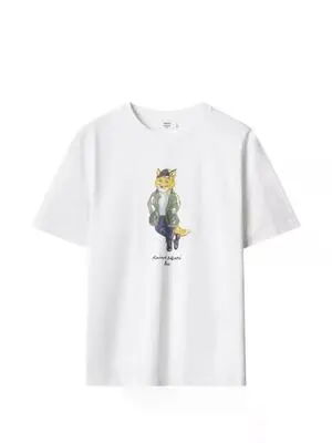 Maison Kitsuné Fox-print T-shirt - White