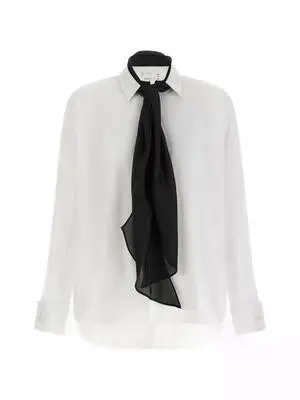 Sacai Scarf-integrated Poplin Shirt
