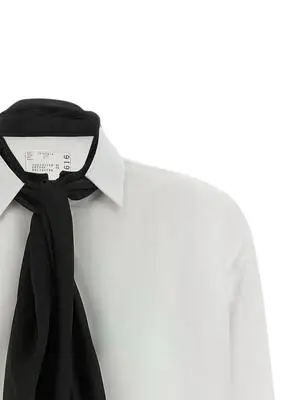 Sacai Scarf-integrated Poplin Shirt