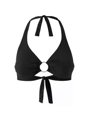 Melissa Odabash Brussels Ring-detail Halterneck Bikini Top - Black