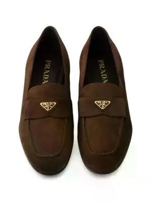 Prada Suede Loafers - Brown