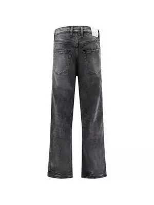 NUMERI Logo-patch Straight-leg Jeans - Black