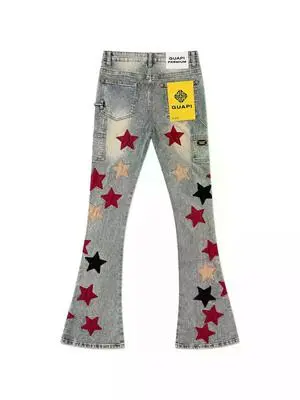 GUAPI Star-appliqué Chain-detail Jeans