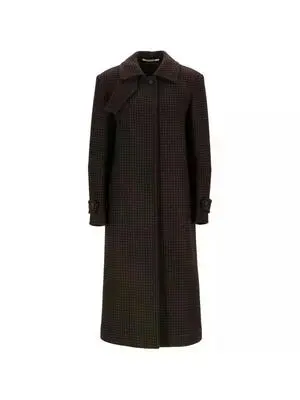 Tagliatore Bethany Houndstooth-pattern Coat - Brown
