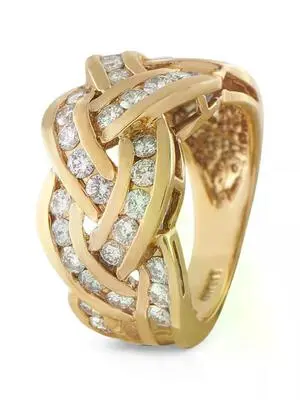 LB EXCLUSIVE Diamond Braided Ring In 14k Yellow - Gold