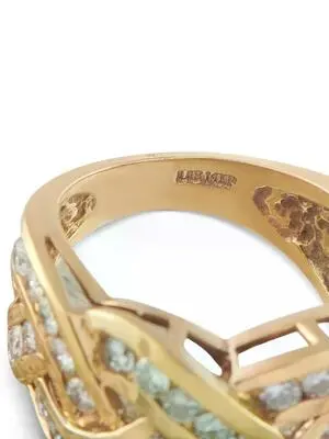 LB EXCLUSIVE Diamond Braided Ring In 14k Yellow