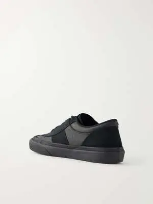 Stone Island Suede-trimmed Canvas Sneakers
