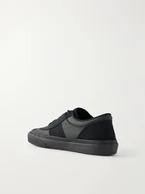 Stone Island Suede-trimmed Canvas Sneakers