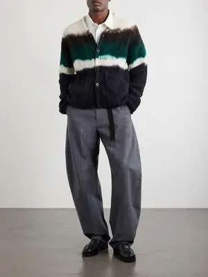 Sacai Chusen-dyed Wool-blend Cardigan