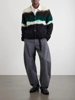 Sacai Chusen-dyed Wool-blend Cardigan