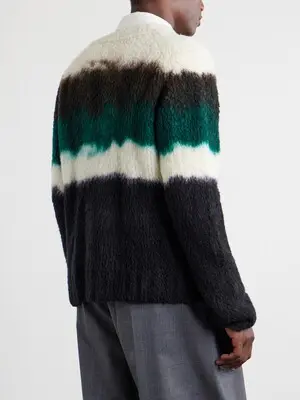 Sacai Chusen-dyed Wool-blend Cardigan