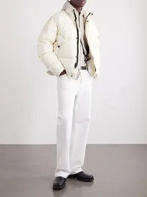 Stone Island Garment-dyed Crinkled-shell Down Jacket
