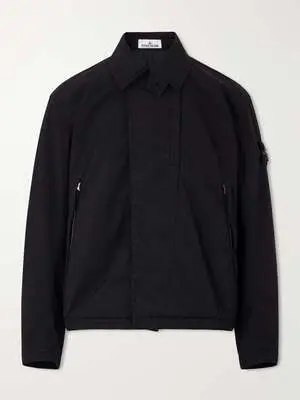 Stone Island Garment-dyed Shell Jacket - Black