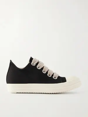 Rick Owens Jumbolace Denim Sneakers - Black
