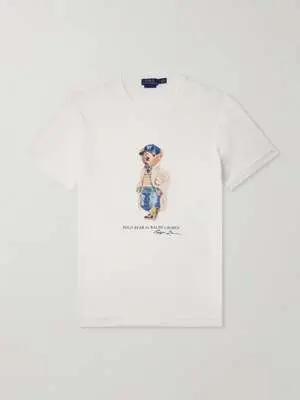 Polo Ralph Lauren Logo-print Cotton-jersey T-shirt - White