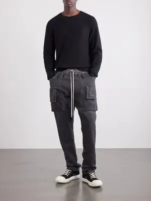 Rick Owens Creatch Straight-leg Cargo Sweatpants