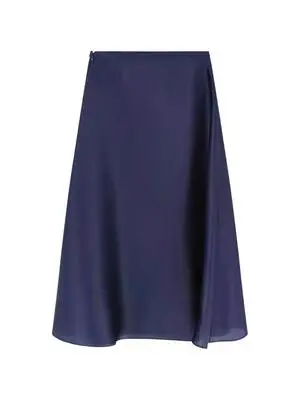 Alberta Ferretti A-line Midi Skirt - Blue