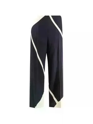 Alberta Ferretti Graphic-print Cropped Palazzo Pants - Black