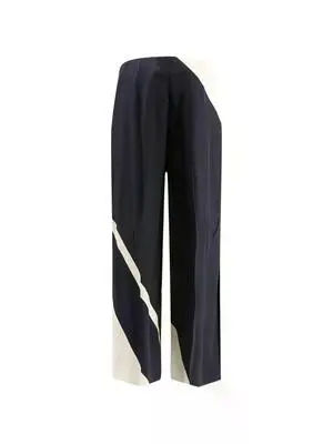 Alberta Ferretti Graphic-print Cropped Palazzo Pants