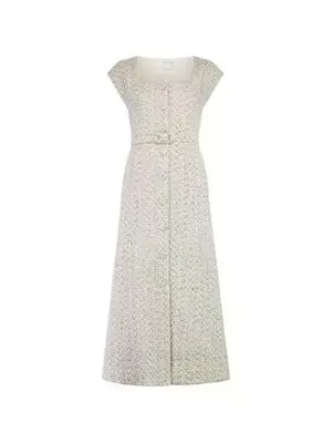 Huishan Zhang Suki Tweed Square Neck Dress