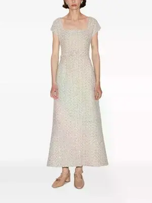 Huishan Zhang Suki Tweed Square Neck Dress