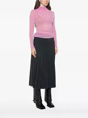 Patrizia Pepe Sheer Draped Top