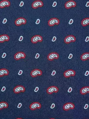 BONA FURTUNA Paisley-print Silk Tie - Blue