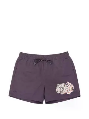 MELT Tiger-print Drawstring Swim Shorts