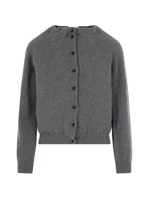 Ter Et Bantine Gathered Raglan-sleeve Cardigan - Grey