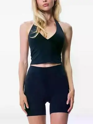 GOD SAVE QUEENS Halterneck Backless Top - Black
